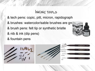 Materials and Techniques Part 1: Introduction to Comic Craft | PPT