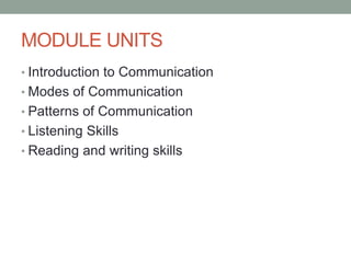 Introduction to Communication and presentation skills | PPTX