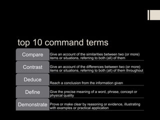 Intro to command terms | PPTX