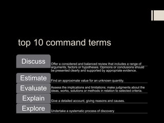 Intro to command terms | PPTX