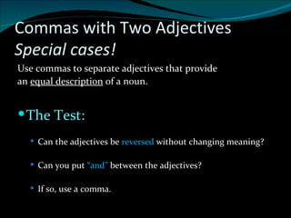 Introduction to Commas, Part 1 | PPT