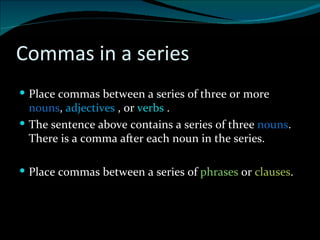 Introduction to Commas, Part 1 | PPT