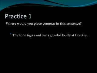 Introduction to Commas, Part 1 | PPT