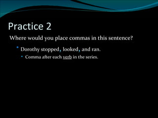 Introduction to Commas, Part 1 | PPT