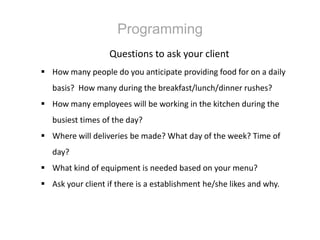 Intro to commercial kitchen design | PPTX