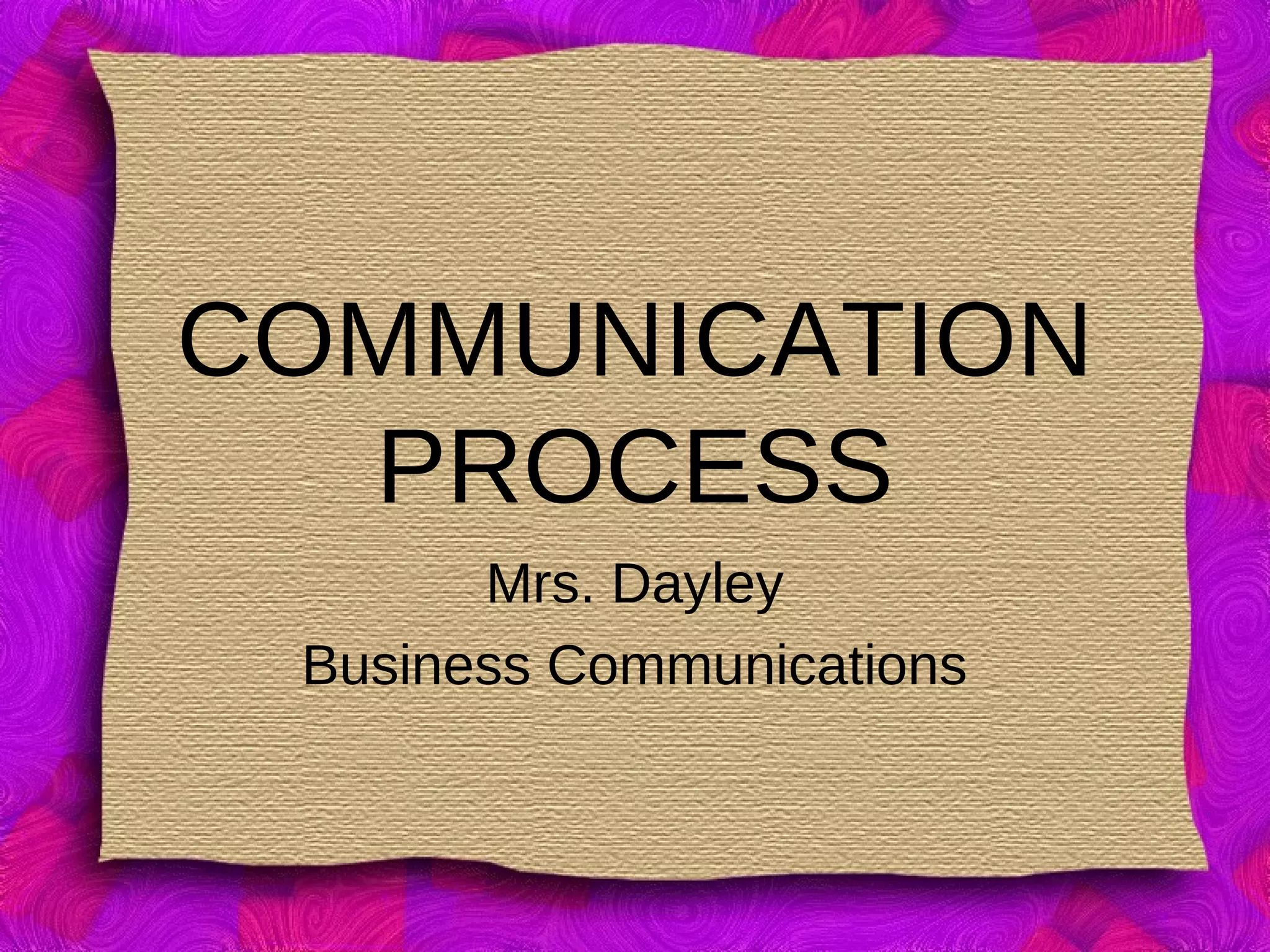 communication process | PPT
