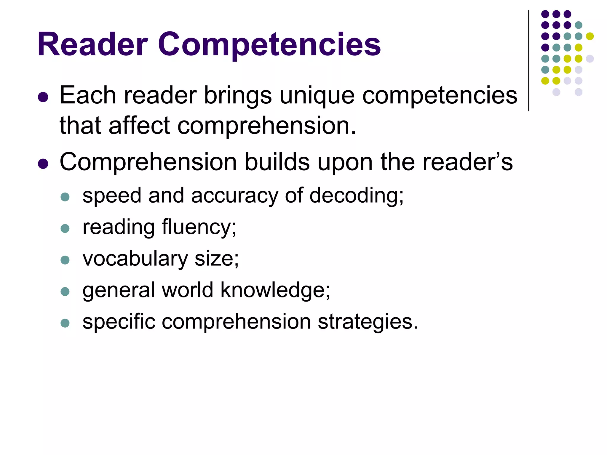 Intro To Comprehension | PDF | Education