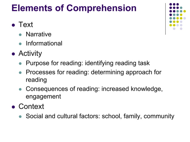 Intro To Comprehension | PDF | Education