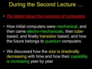 Intro to computer lecture 3 | PPTX