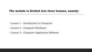 Performing Computer Operations and introduction | PPTX