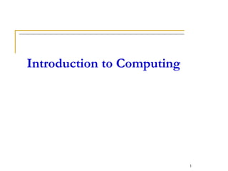 Intro to computing | PPT