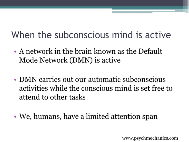 What is the conscious and the subconscious mind? | PPTX