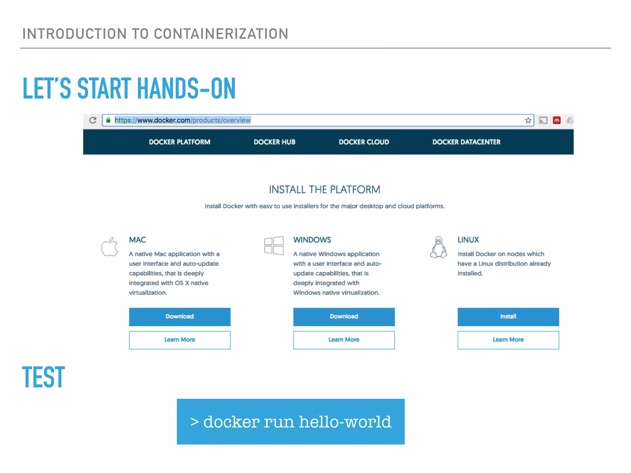 Intro to containerization | PDF
