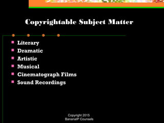 Intro to copyright law final | PPT