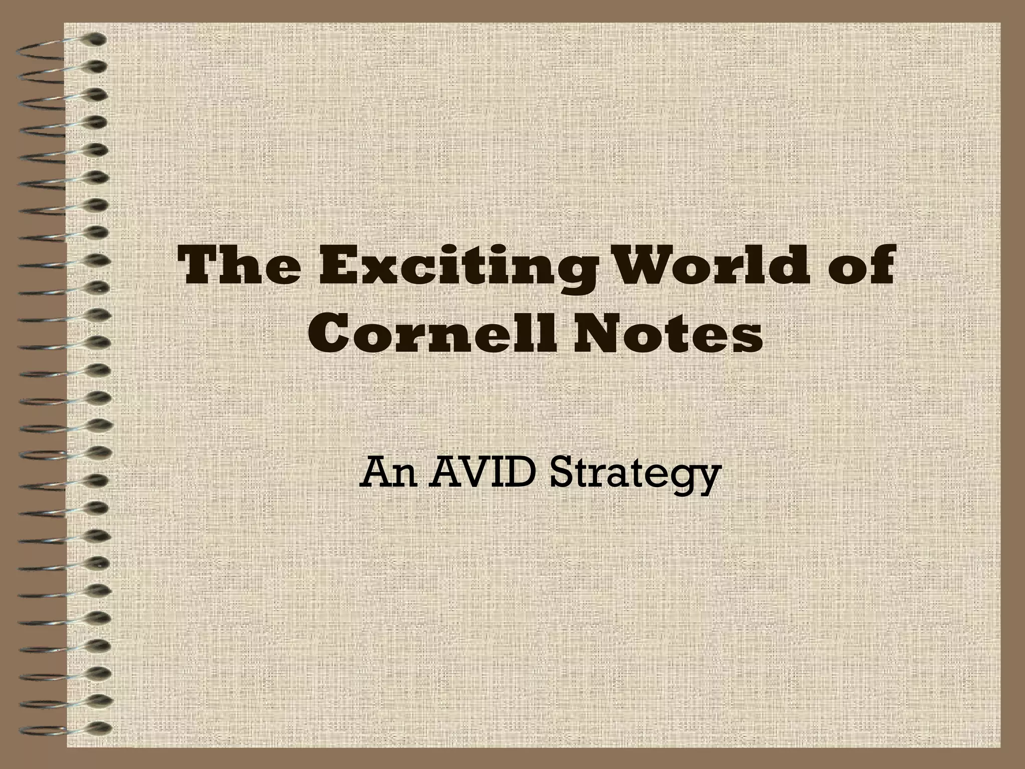 Intro to cornell notes | PPT