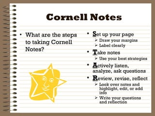 Intro to cornell notes | PPT | Free Download