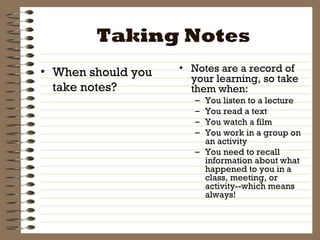 Intro to cornell notes | PPT | Free Download