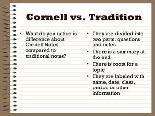 Intro to cornell notes | PPT | Free Download