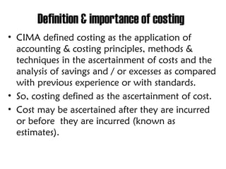 Intro to cost accounting | PPT