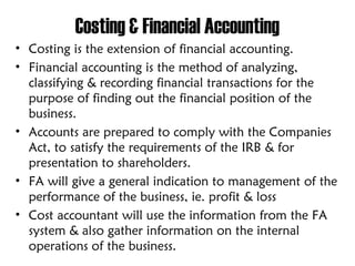 Intro to cost accounting | PPT