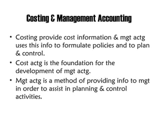 Intro to cost accounting | PPT
