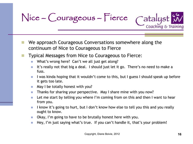 Intro to Courageous Conversations - Creating Powerful Conversations to ...