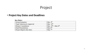 Intro to Course.pptx with contents about project | PPTX