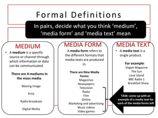 Intro to course admin, ice breakers and history of media set 2 | PPT
