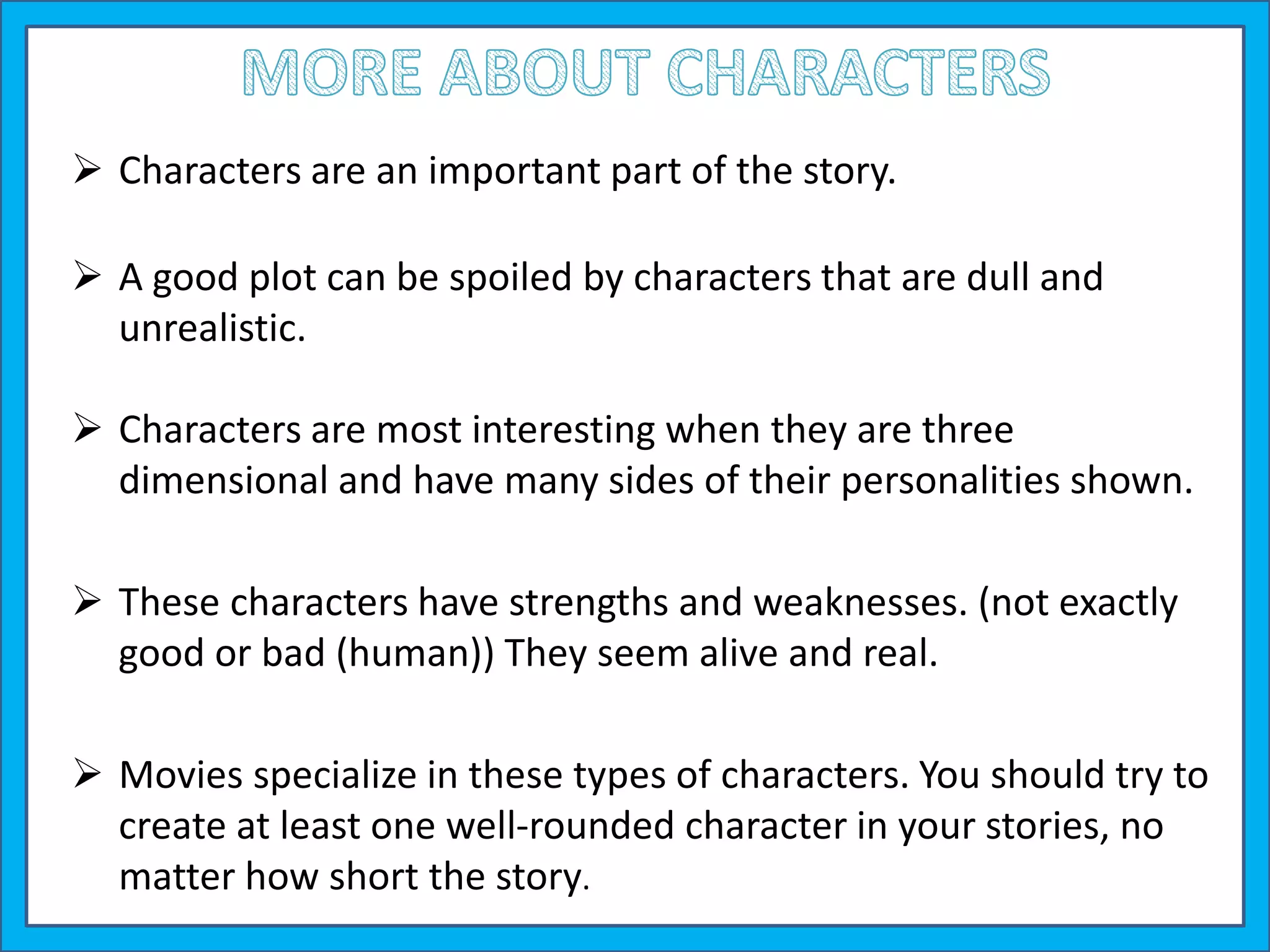 Intro to creating characters lesson 1 | PPTX