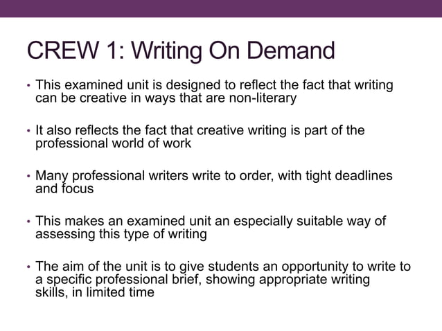 Intro to creative writing | PPTX