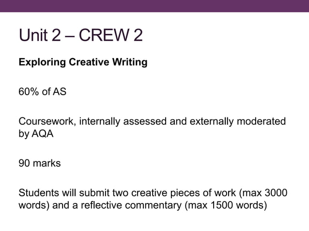 Intro to creative writing | PPTX