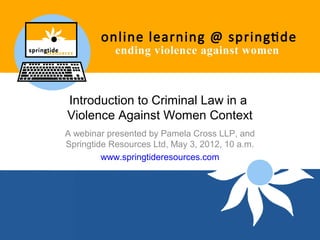 Intro to criminal law | PPT