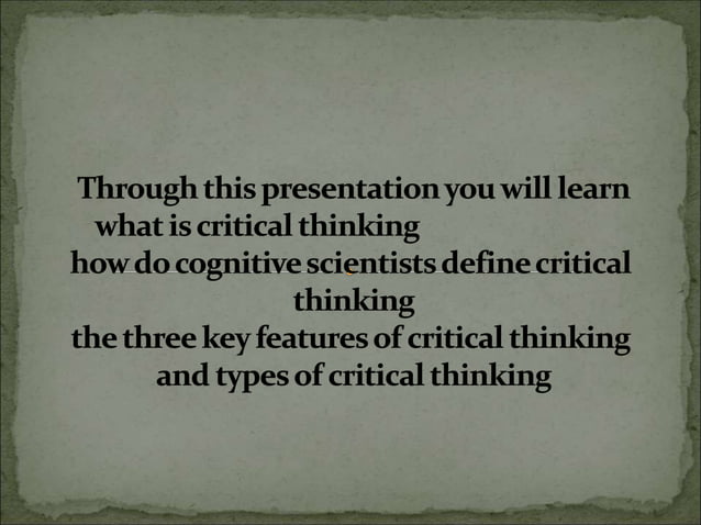 intro to Critical Thinking.ppt | Education