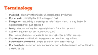 Intro to Cryptography | PPT