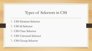 Intro to CSS.pptx SDP NOTES FOR FIRST YEAR | PPTX