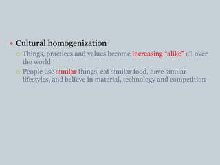 INTRO TO CURRENT TRENDS cultural-impact-of-tourism-lesson-18.ppt | Food ...