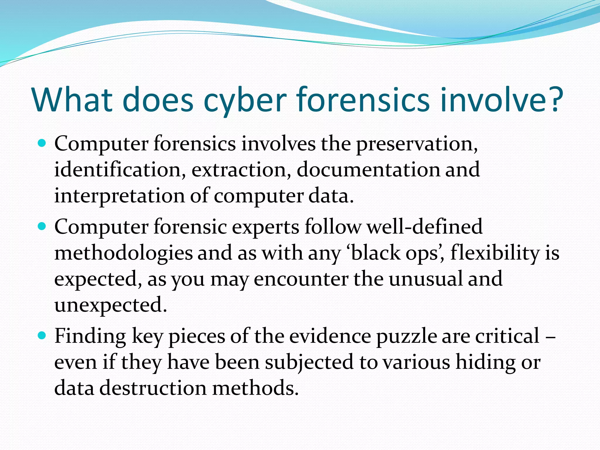 Intro to cyber forensics | PPTX