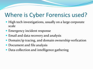 Intro to cyber forensics | PPTX