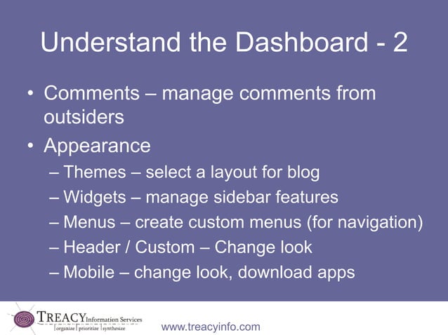 Intro To Wordpress Dashboard Pptx