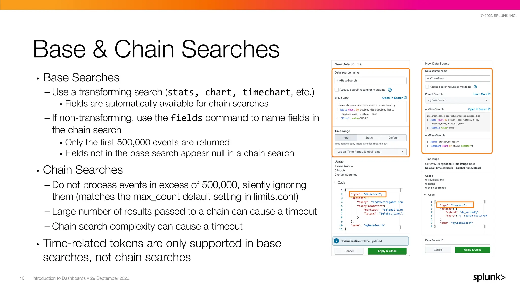 Intro to Splunk Dashboards version 9.1 Slides | PDF | Operating Systems | Computer Software and ...