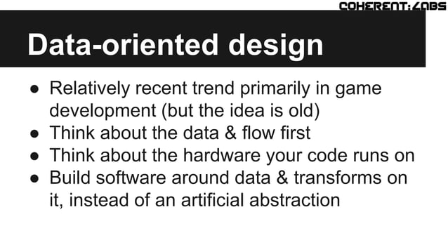 Intro to data oriented design | PPTX