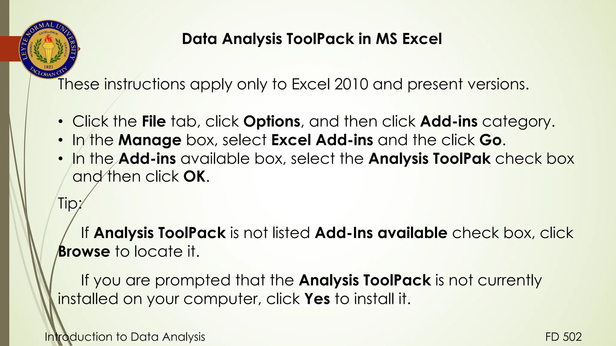 Intro to Data Analysis and Descriptive Statistics FD 502 Presentation.pdf