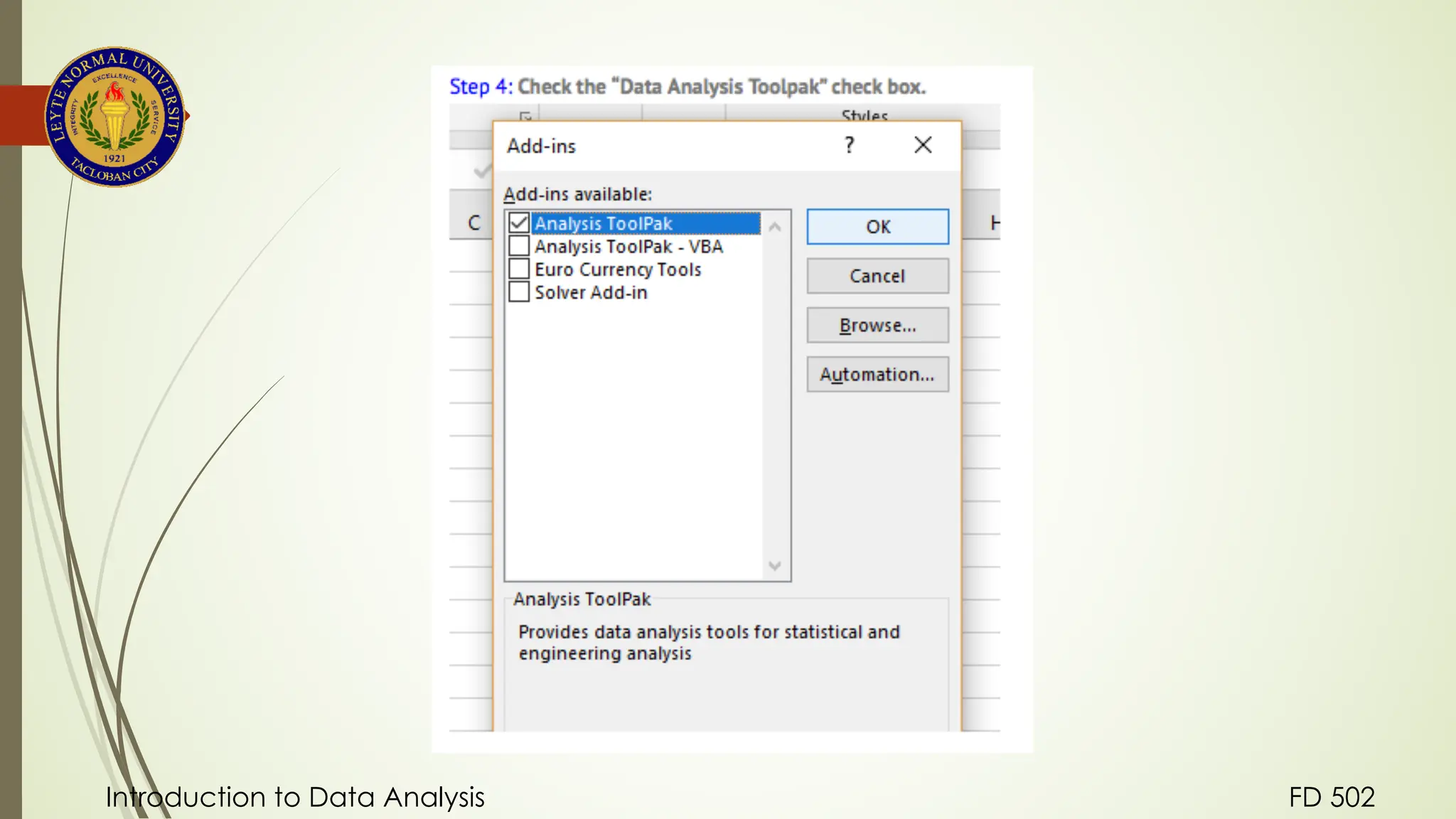 Intro to Data Analysis and Descriptive Statistics FD 502 Presentation.pdf