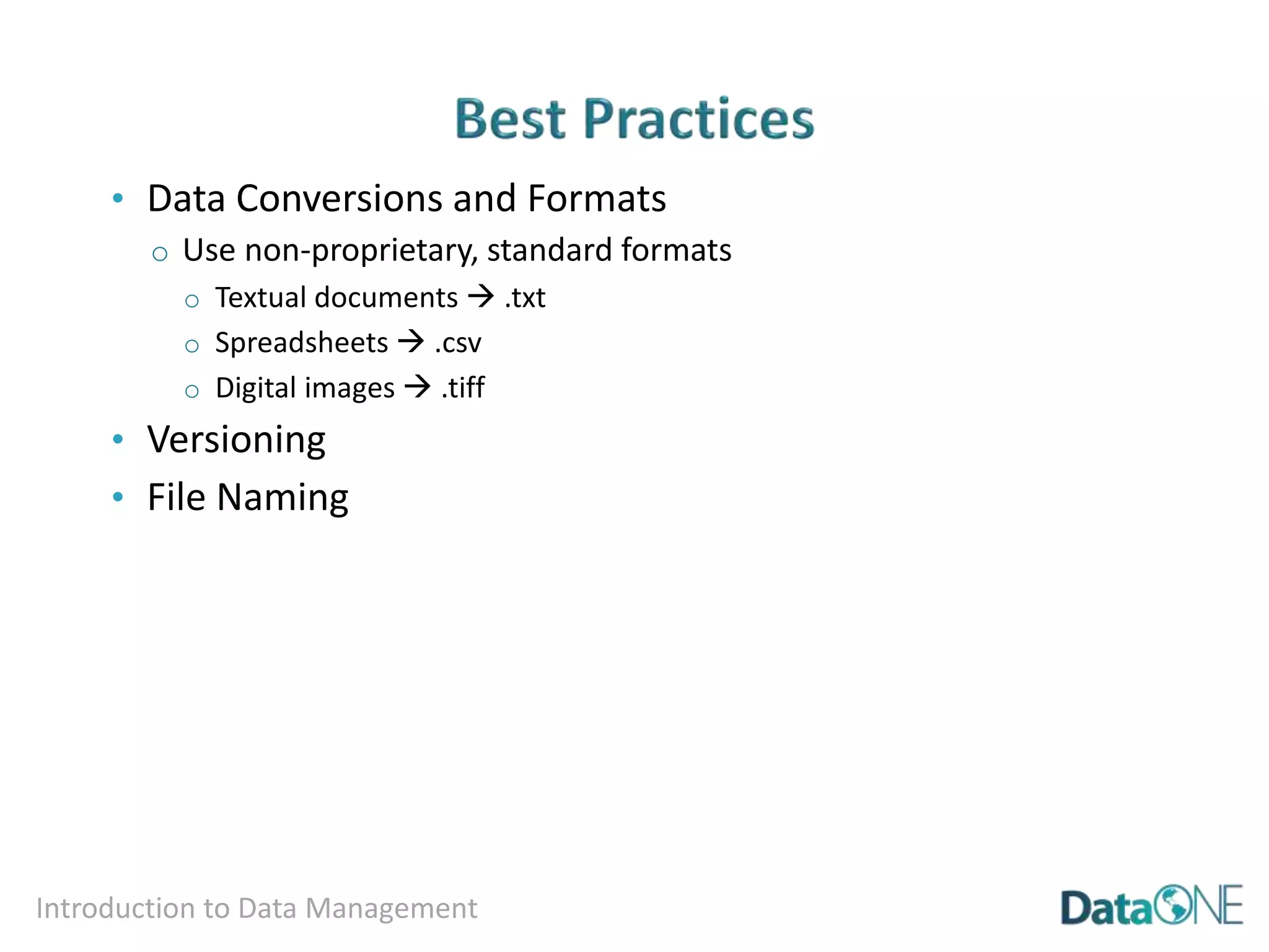 Data Management Best Practices | PPTX