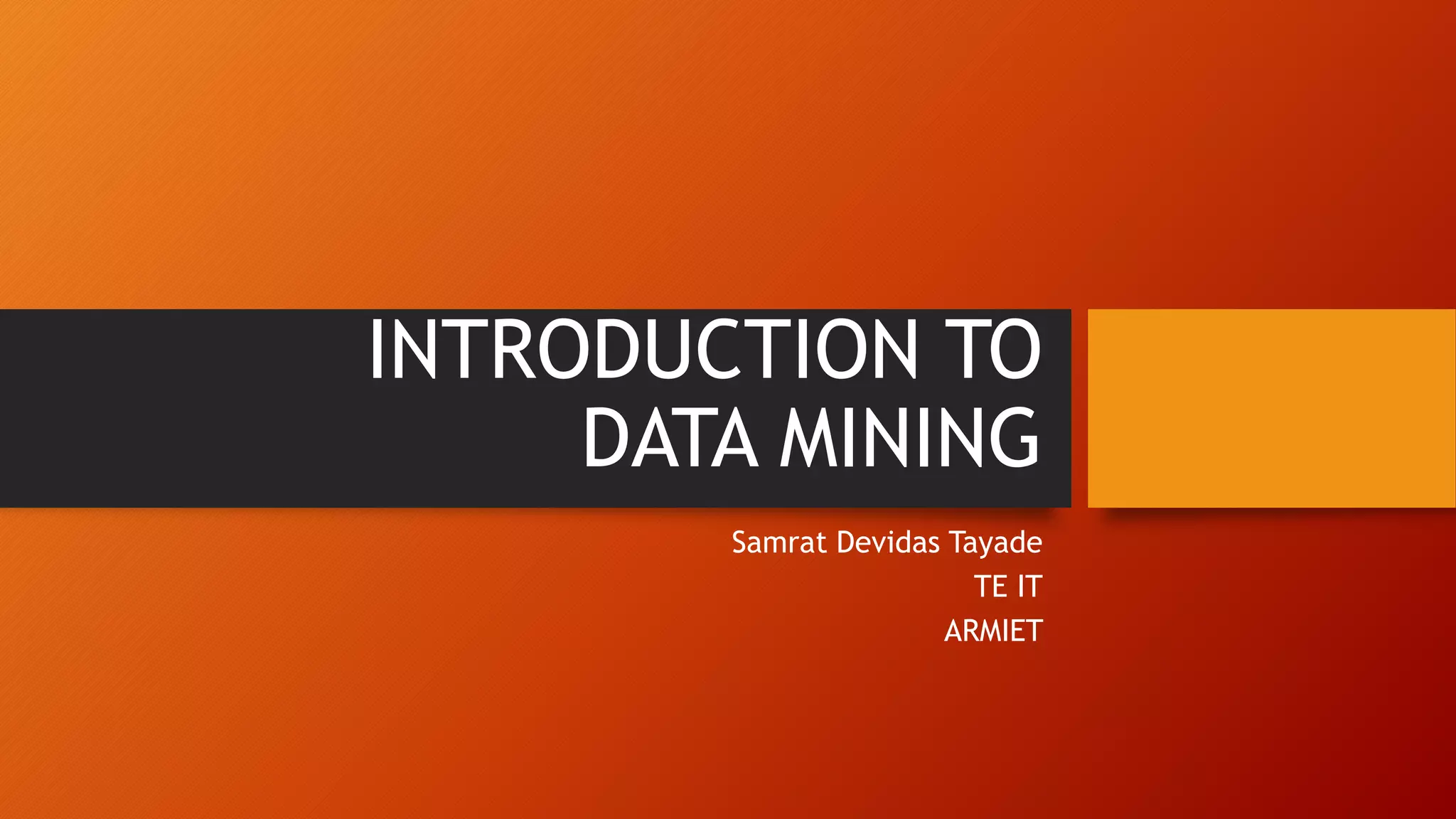 Introduction to data mining | PPT