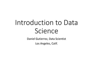 Intro to data science module 1 r | PPT