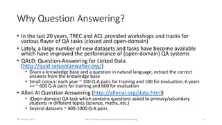 Intro to Deep Learning for Question Answering | PDF