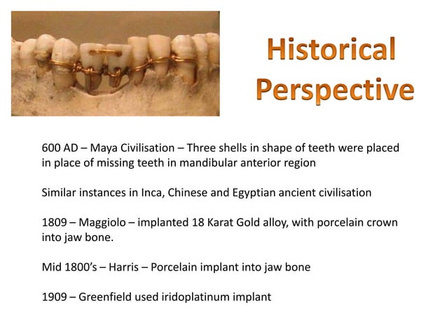 Introduction to Dental Implants | PDF | Bone and Joint Conditions ...