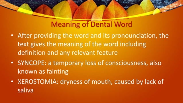 Intro to dental terminology | PPTX