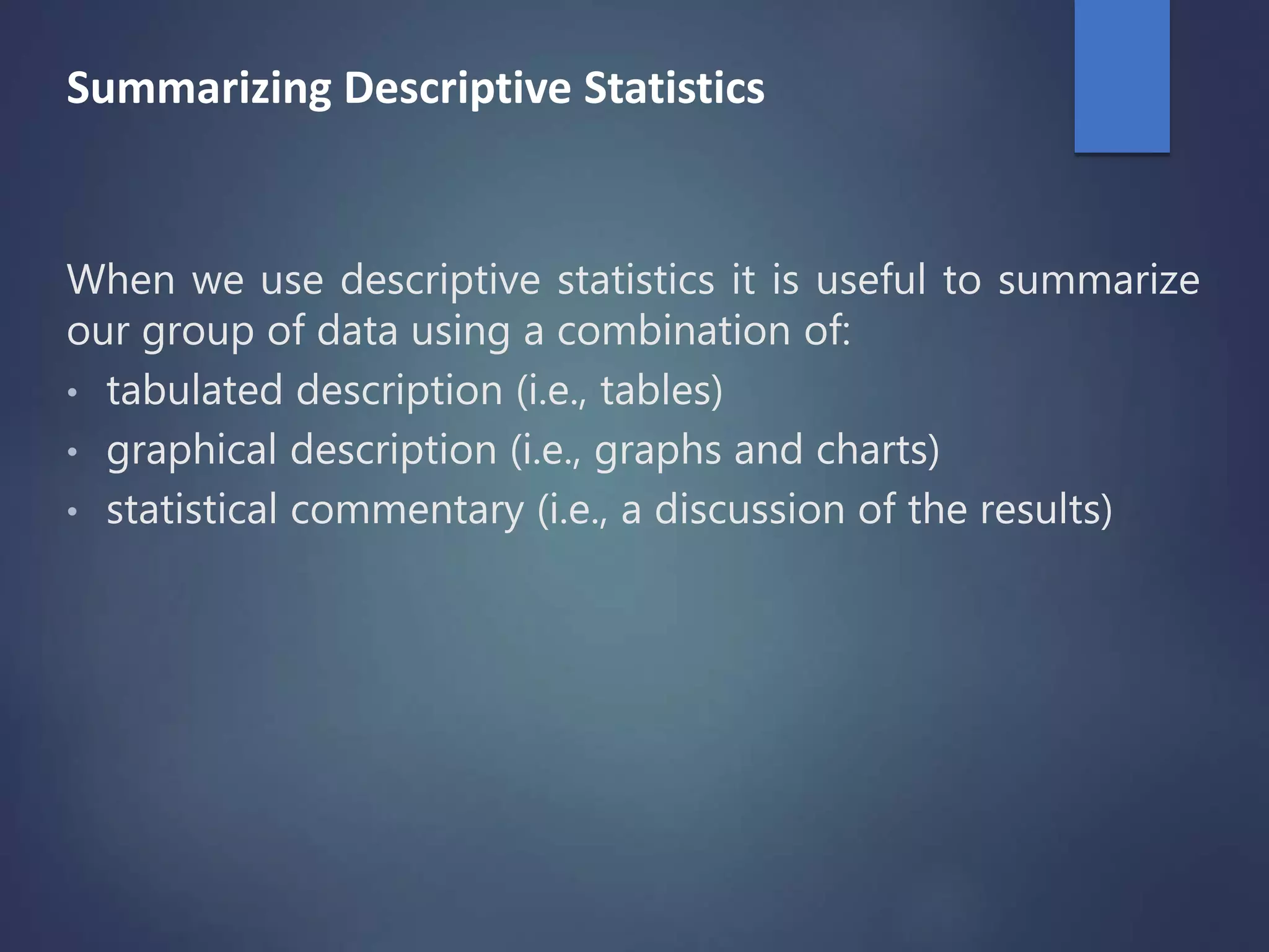 Introduction To Descriptive Statistics Pptx Business Accounting